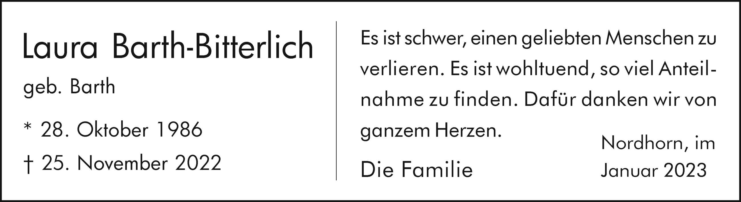 Laura Barth-Bitterlich / Bestattungshaus Niemeyer