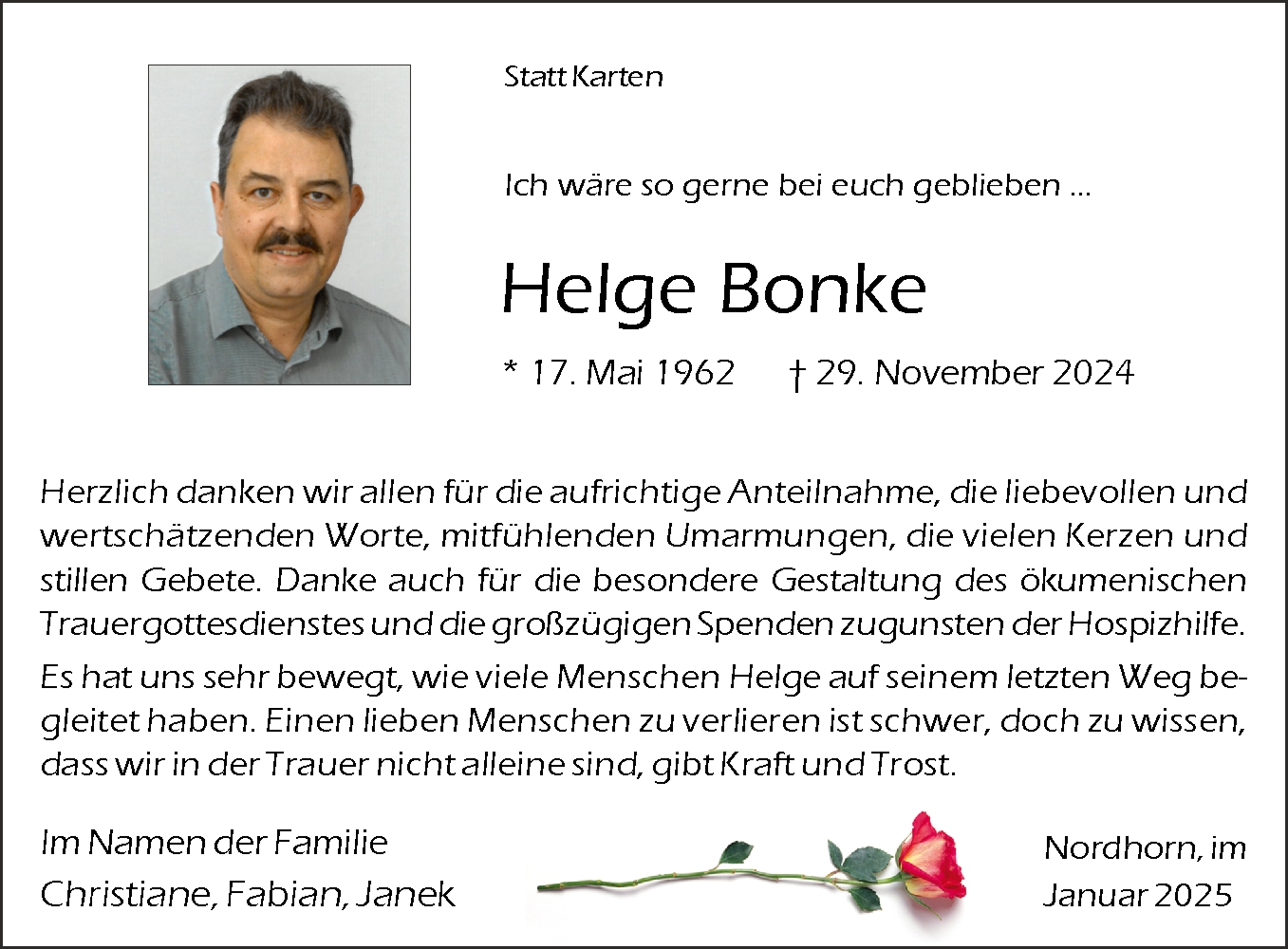 Helge Bonke / Bestattungshaus Niemeyer